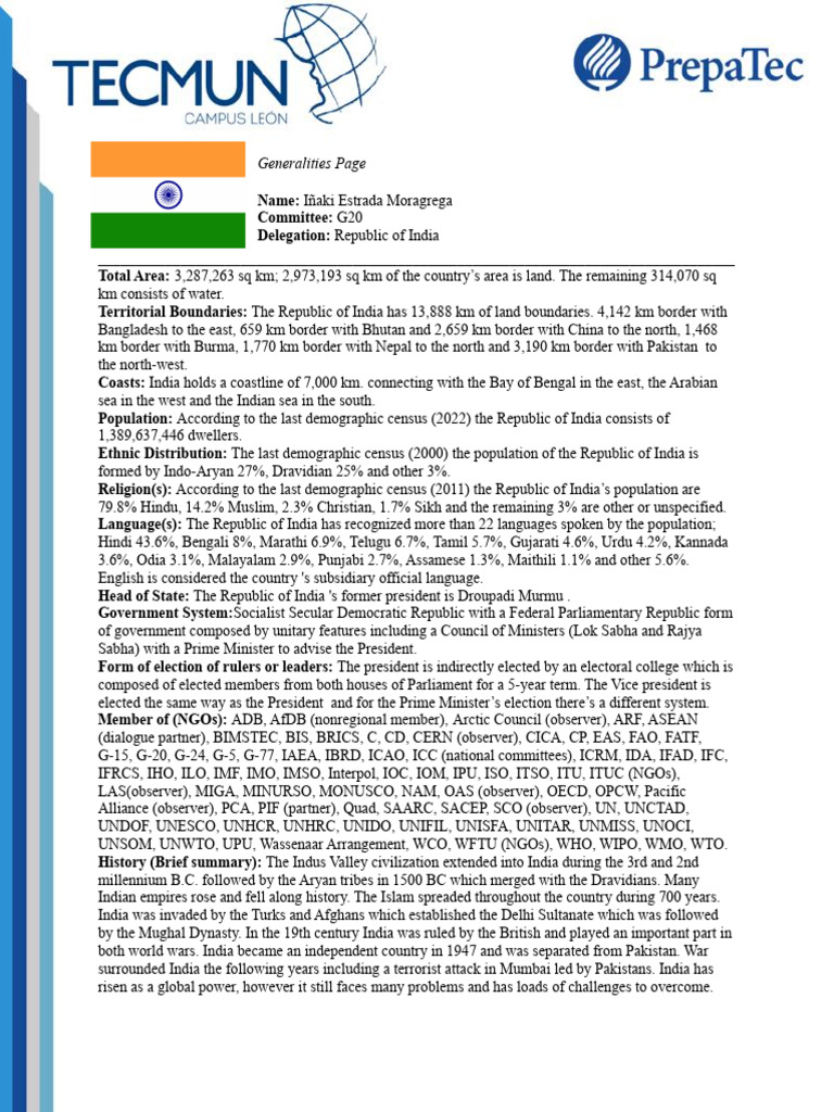 Copia de Position Paper INDIA G20 | PDF | Food Security | Hunger