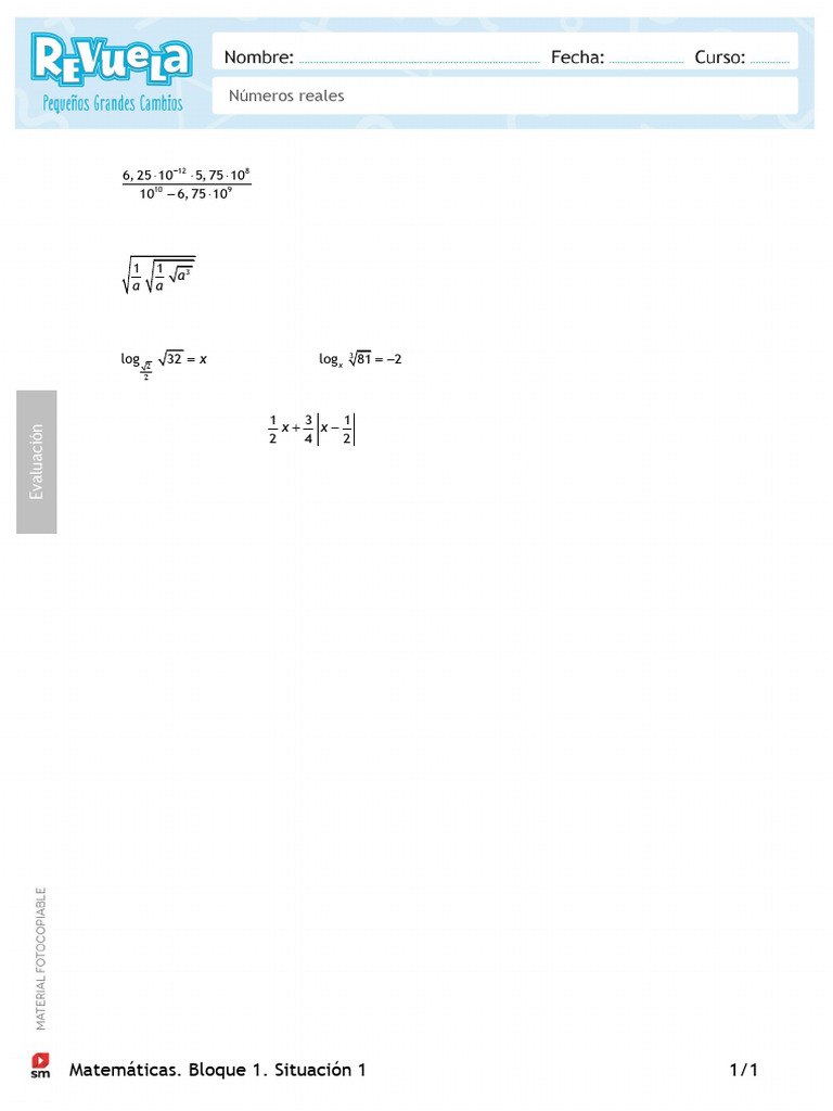 1bach AB TR01-NumerosReales | PDF