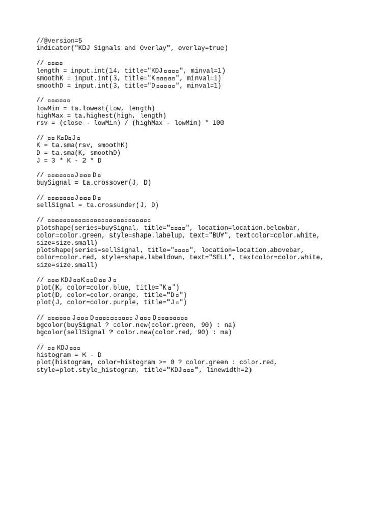 KDJ Signals and Overlay | PDF