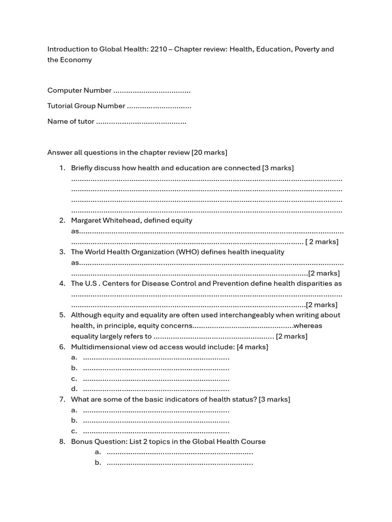 QUIZ 1 Questions | PDF