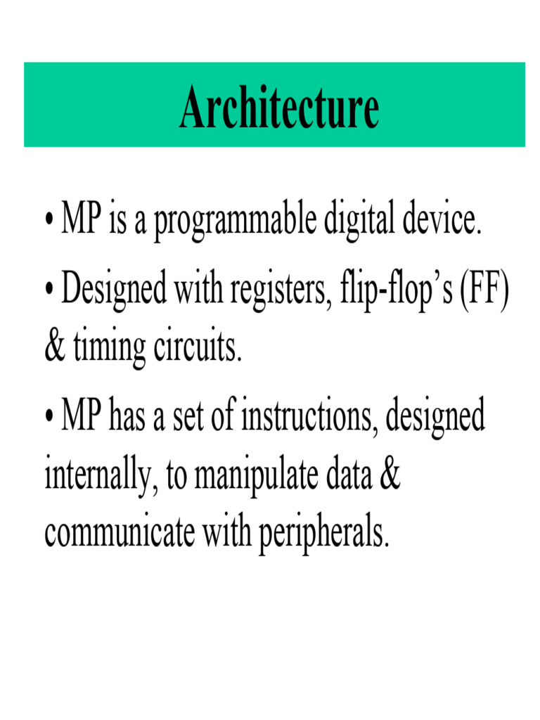 architecture | PDF | Computer Architecture | Central Processing Unit architecture | PDF | Computer Architecture | Central Processing Unit