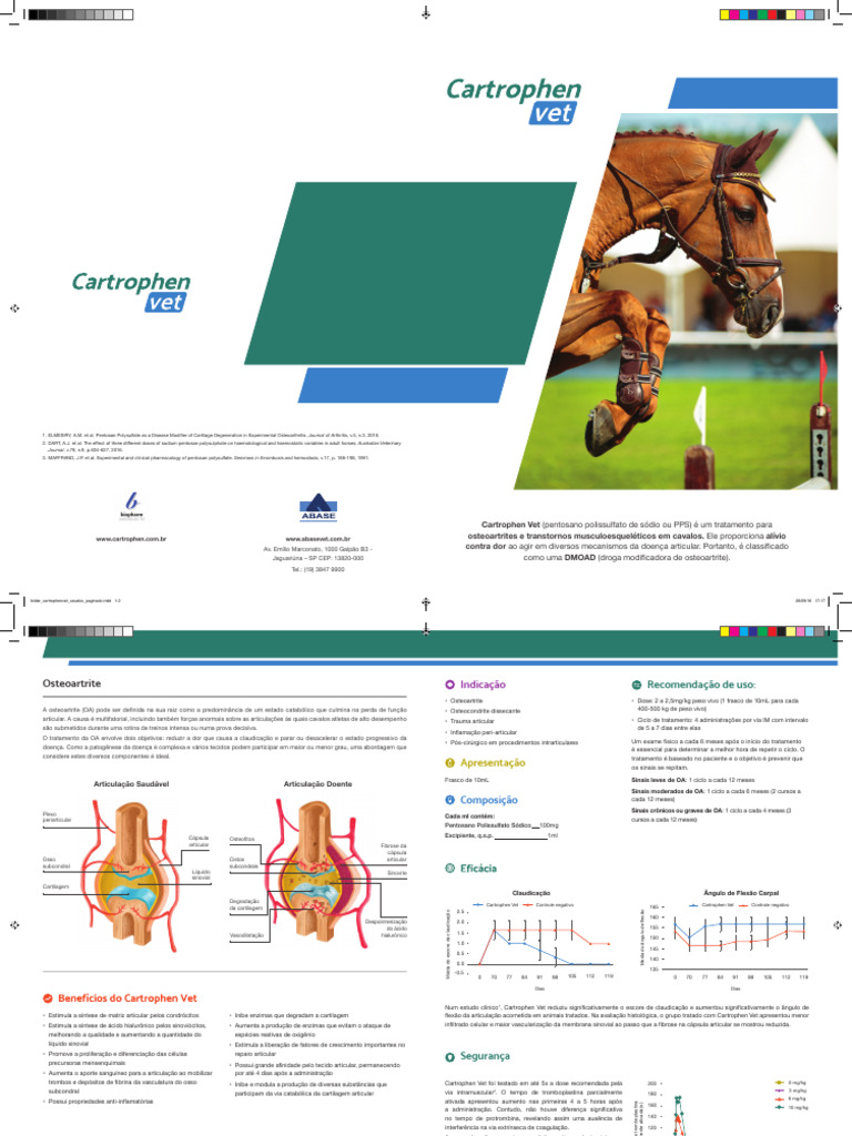Folder Cartrophen Equinos P 1 1 | PDF | Coagulação | Especialidades médicas