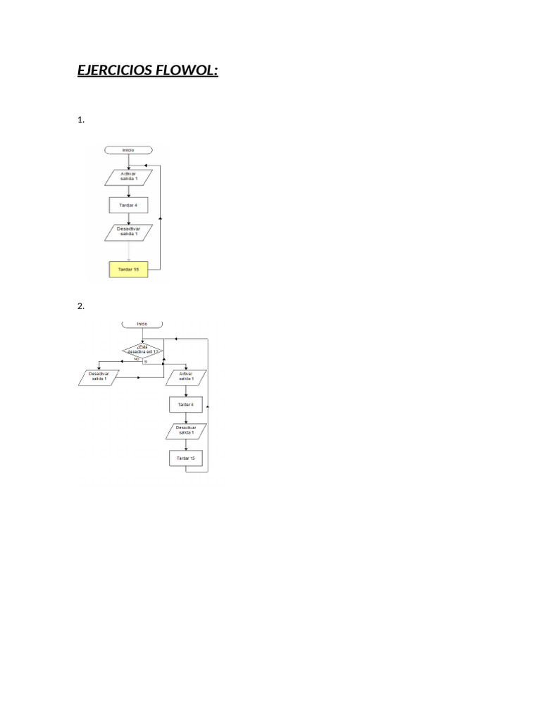 Ejercicios Flowol 1 | PDF