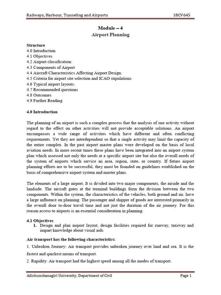 Airport Study Material 1 | PDF | Airport | Runway