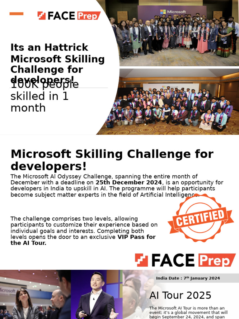 Microsoft Skilling Challenge For Developers | PDF | Artificial ...