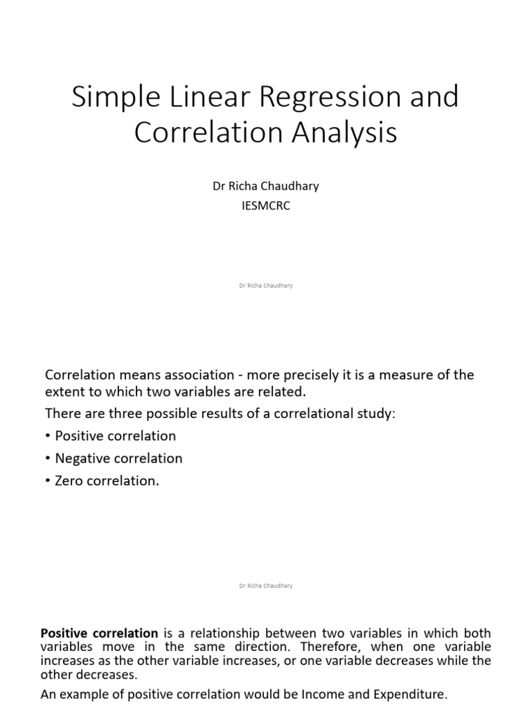 Correlation and Regression | PDF | Errors And Residuals | Linear Regression