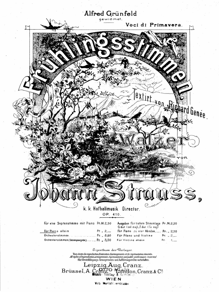 Strauss - Frühlingsstimmen | PDF