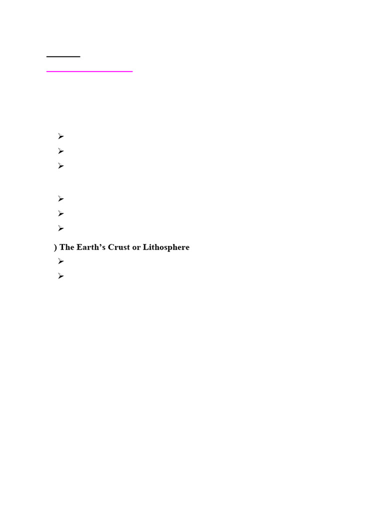 Geology and Earth's Structure Overview | PDF | Rock (Geology ...