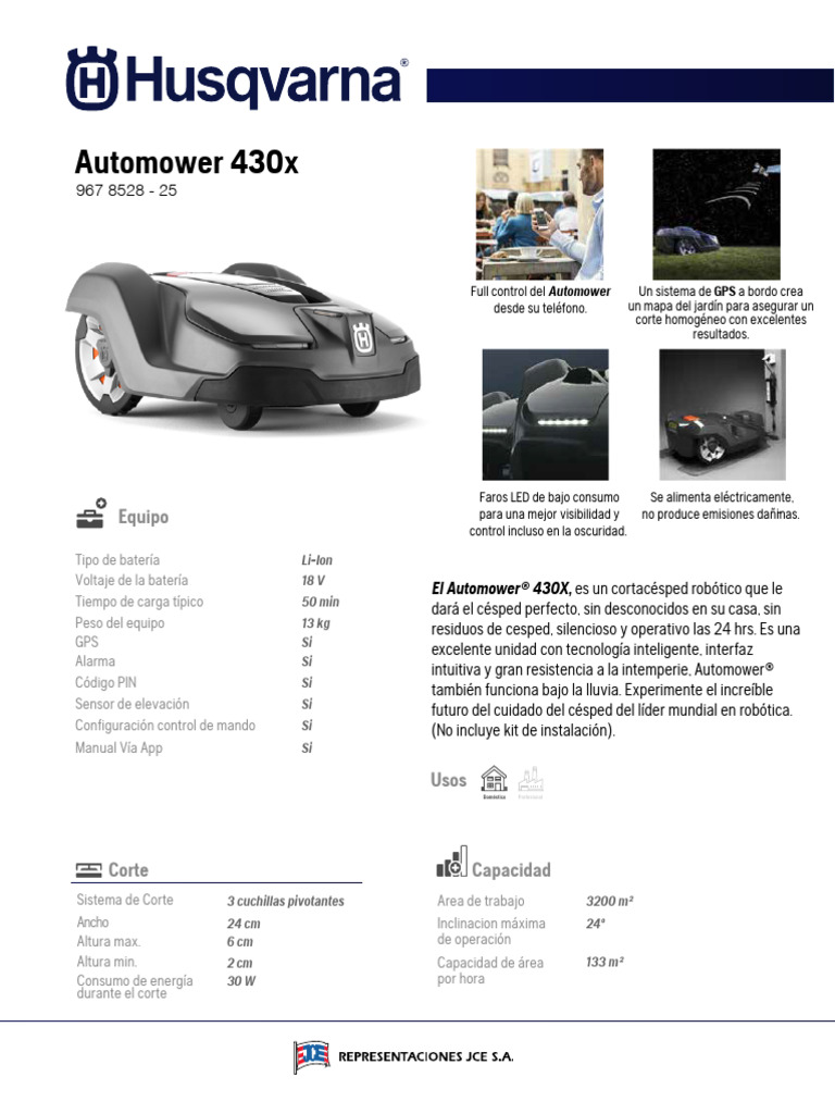 automower 430x | PDF | Cortacésped | Electricidad