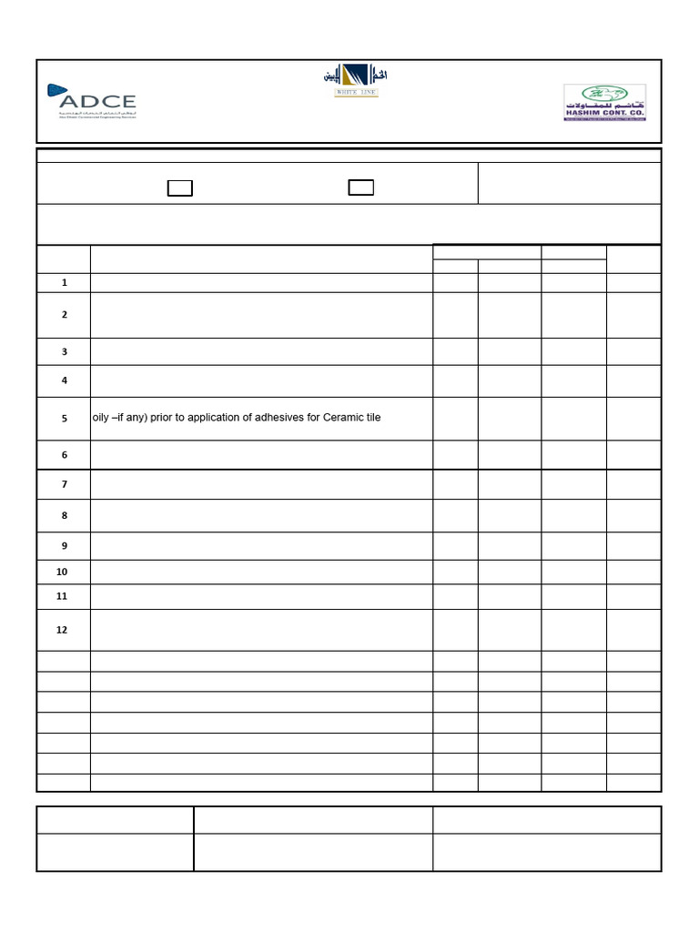 Checklist For Ceramic & Porcelain Tiles | PDF | Tile | Materials