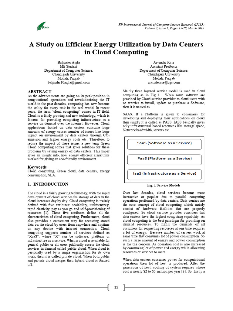 Efficient Energy Utilization | PDF | Cloud Computing | Virtual Machine