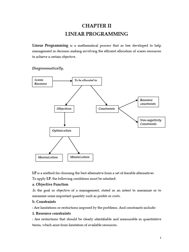 Chapter II Or | PDF | Mathematical Optimization | Linear Programming