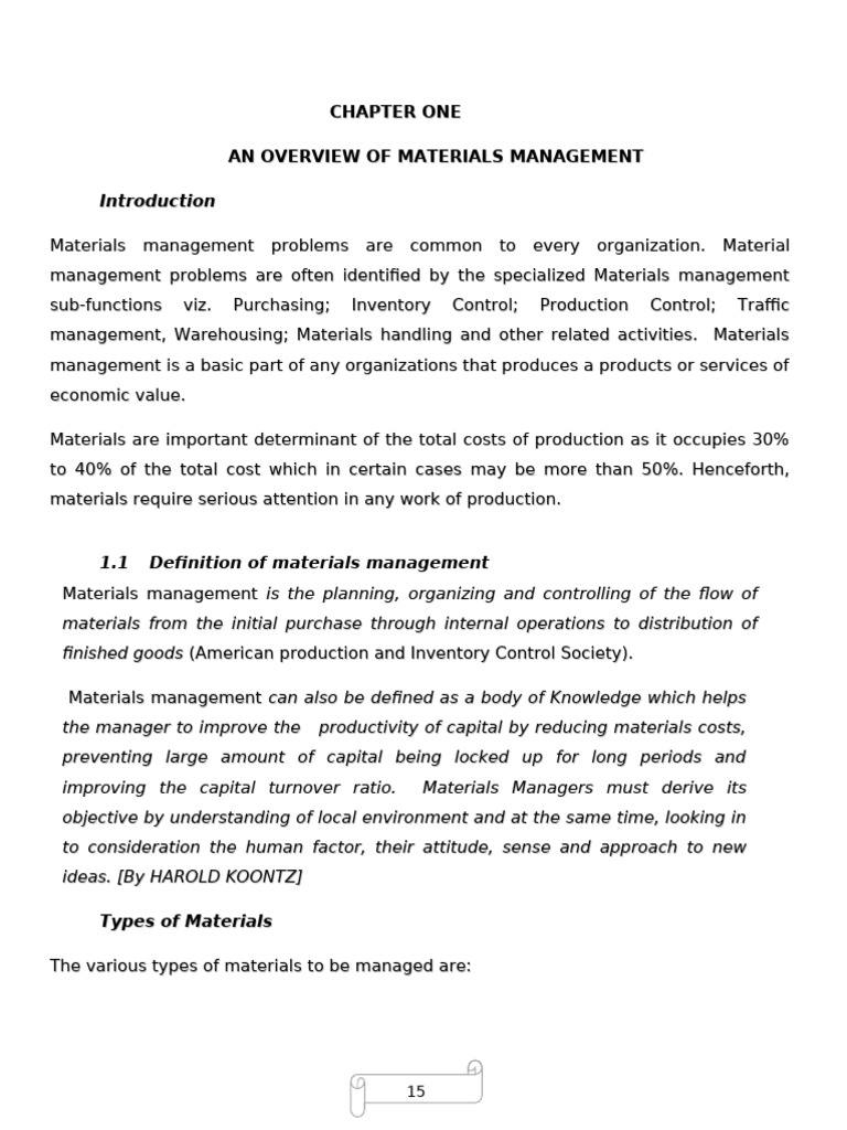 Materials Management Full Material | PDF | Forecasting | Time Series