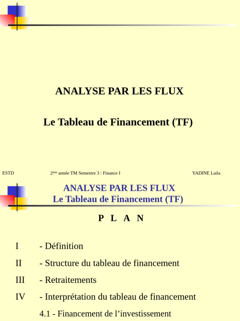 Analyse et Structure du Tableau de Financement | PDF | Bilan comptable ...