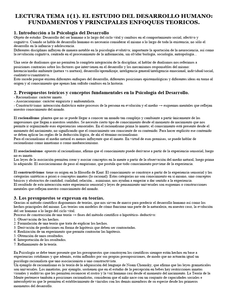 Lecturas Tema 1-6 | PDF | Sicología | Aprendizaje