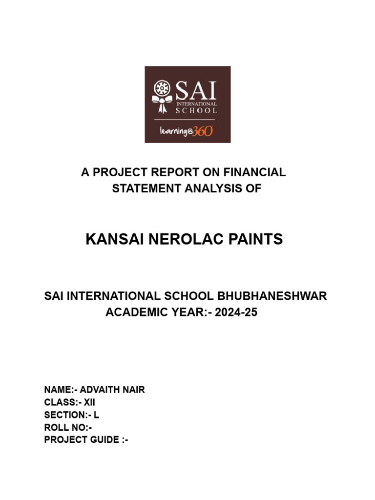 A Project Report On Financial | PDF