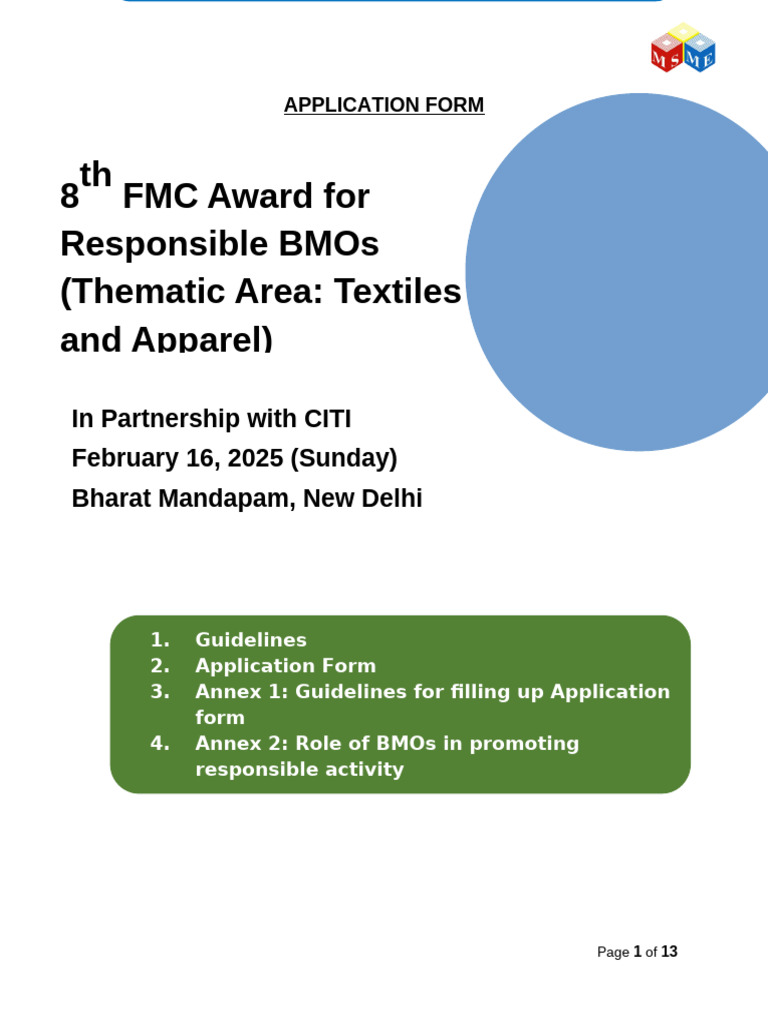 Final Stage 1 - Application Form | PDF