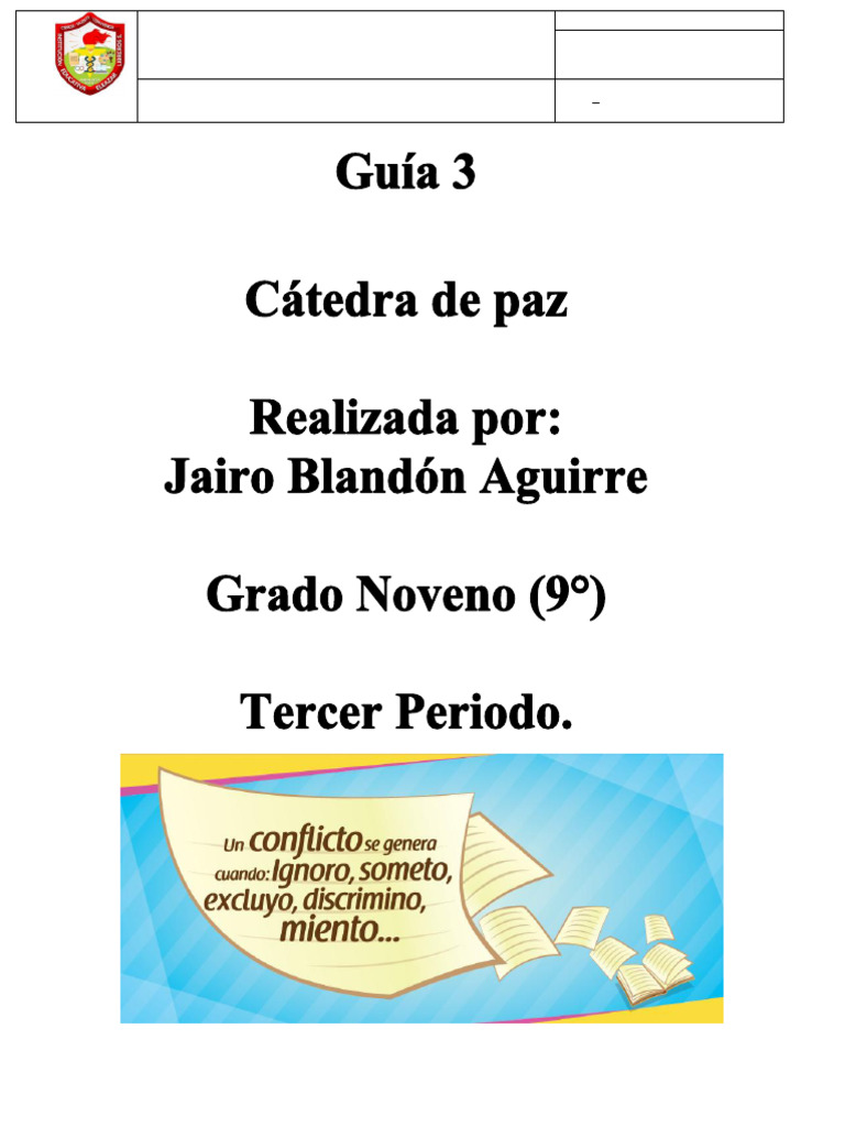 0000 - Guia de Catedra de 8deg PERIODO 3 | PDF