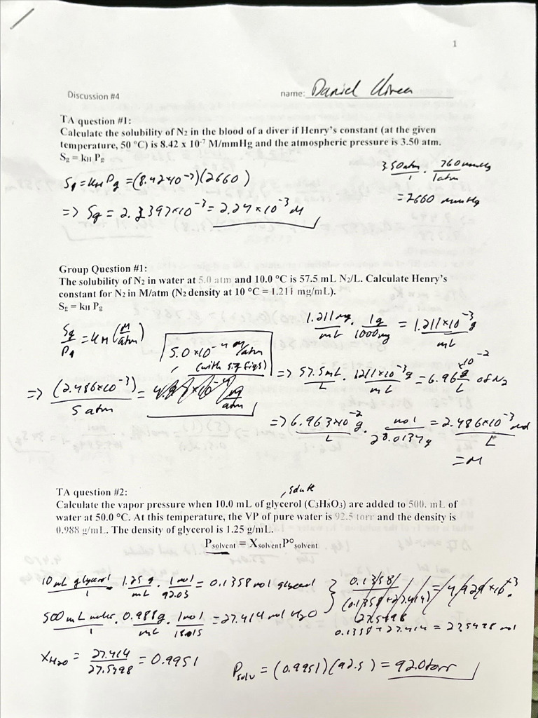 chemistry extra credit | PDF | Water | Solubility