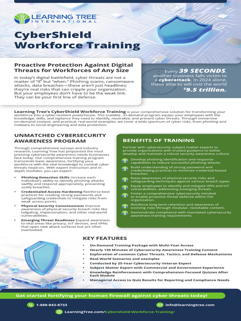Flyer - CyberShield Workforce Training-v2 | PDF | Security | Computer ...
