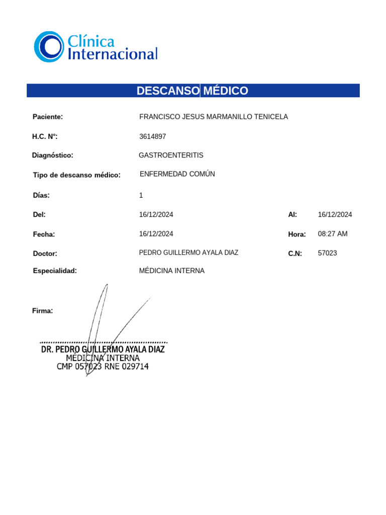 Descanso Medico | PDF