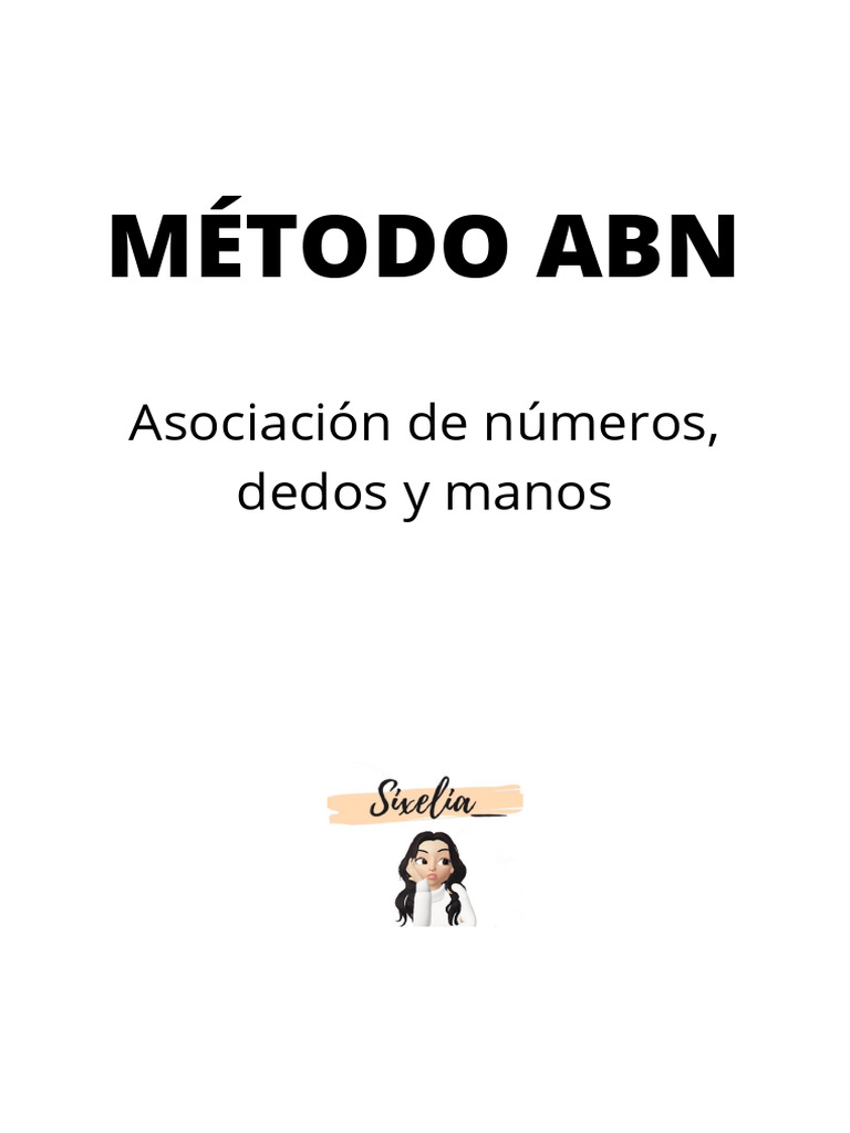 ABN Asociación de Números, Dedos y Manos | PDF