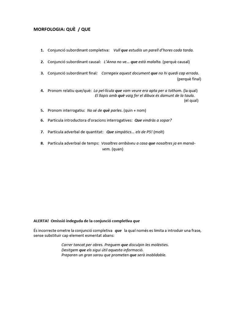 1. Teoria que, què, perquè, per què (1) | PDF