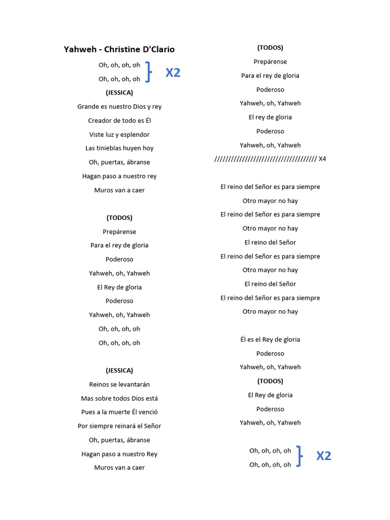 Letras Grupales - Servicio Adoración y Alabanza-1 | PDF | Cristo ...