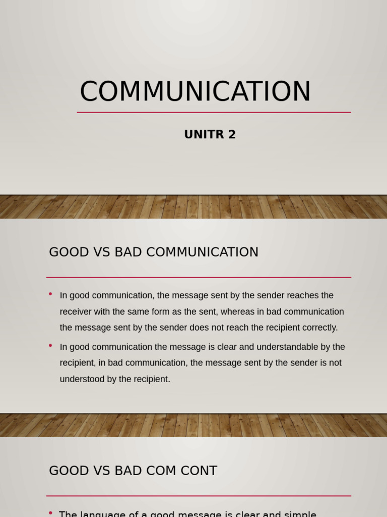 Communication Unit 2-1 | PDF | Nonverbal Communication | Communication