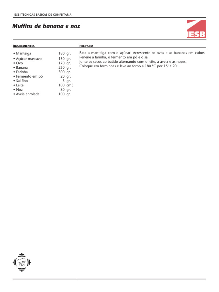 Muffins de Banana e Noz | PDF