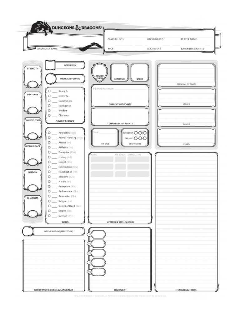 Character Sheet | PDF