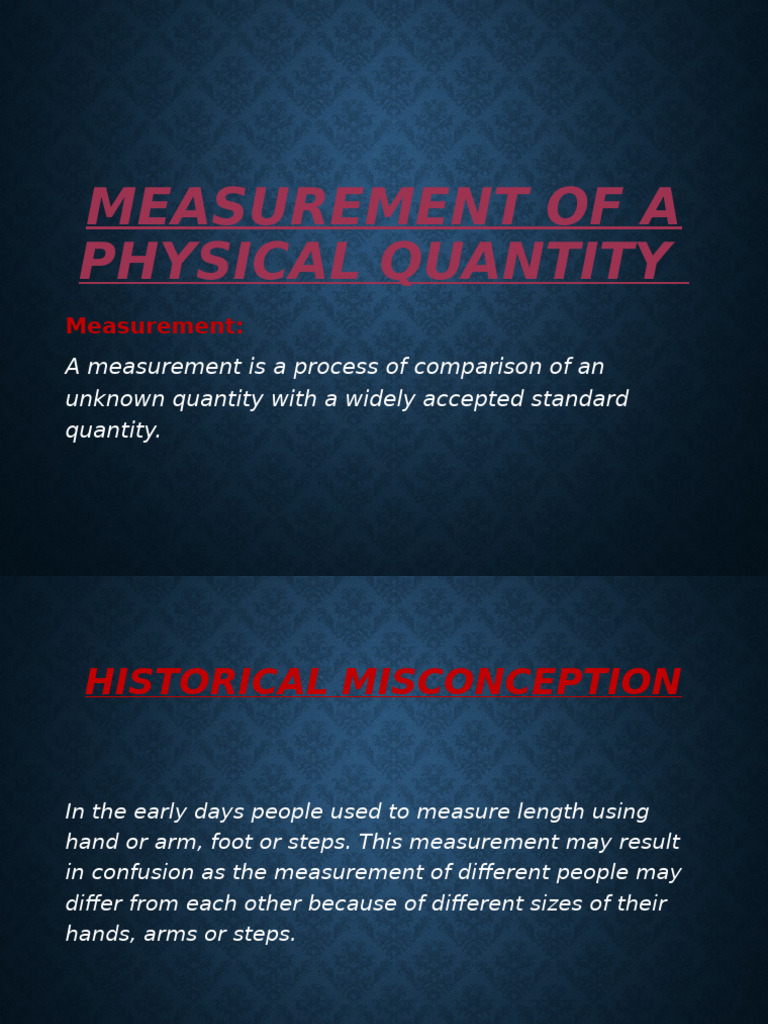 Measurement of A Physical Quantity | PDF