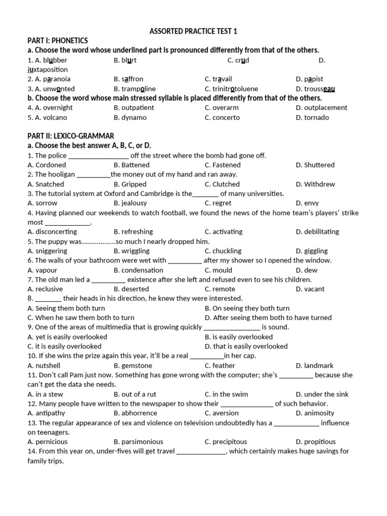 ASSORTED PRACTICE TEST 1 Offi | PDF | Business Class | Airlines