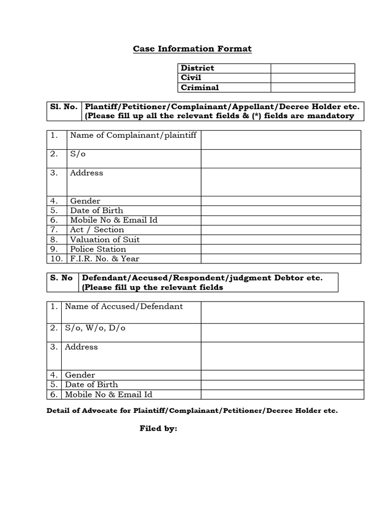 Case Information | PDF