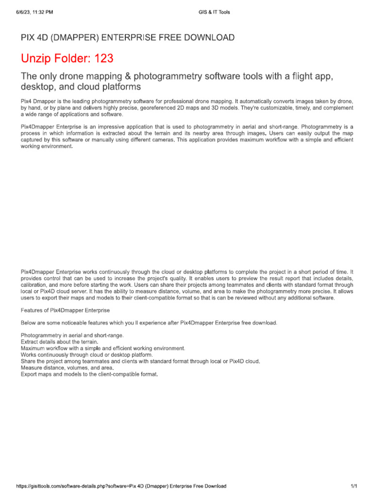 Pix 4d Enterprise | PDF