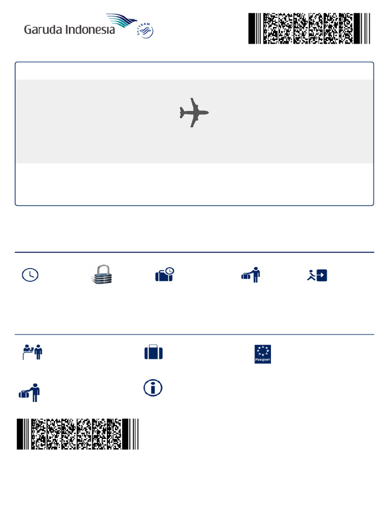 Garuda Indonesia Boarding Pass Info | PDF | Airlines | Civil Aviation