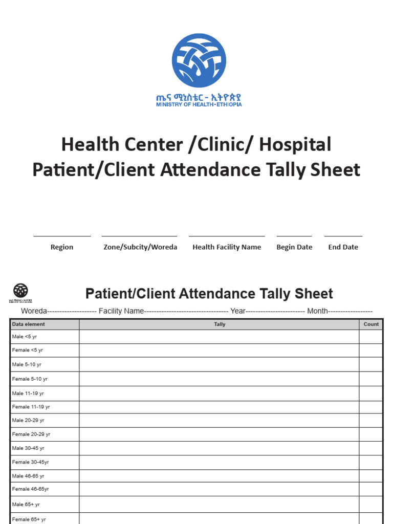 Patient Client Tally A3 | PDF