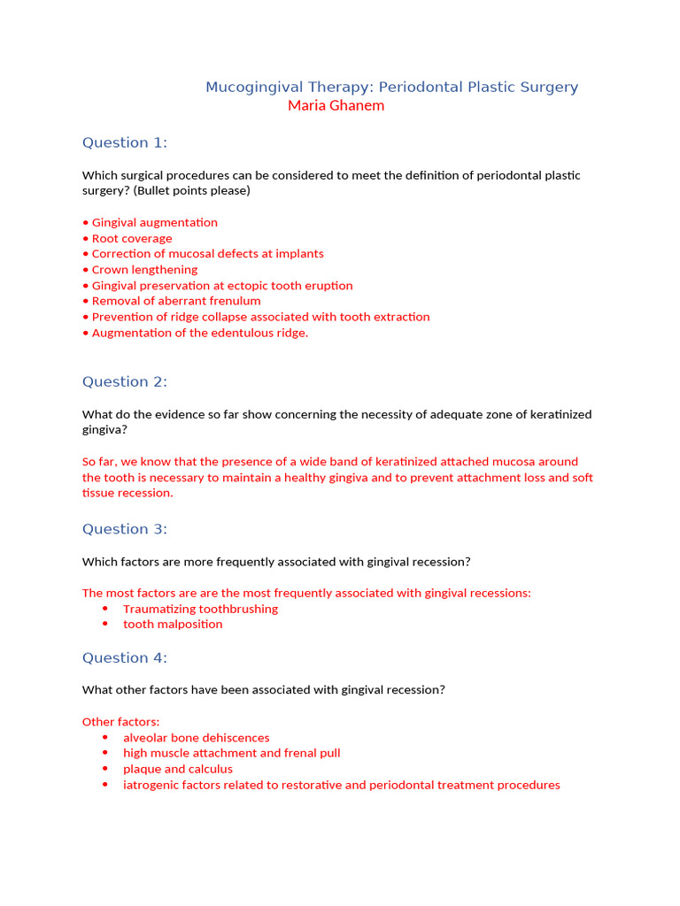 03 Mucogingival Therapy - Periodontal Plastic Surgery-NC 2 | PDF ...