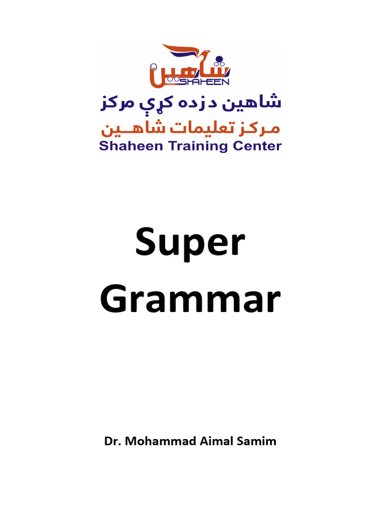 Super Grammar: A Comprehensive Guide | PDF | Part Of Speech | Verb