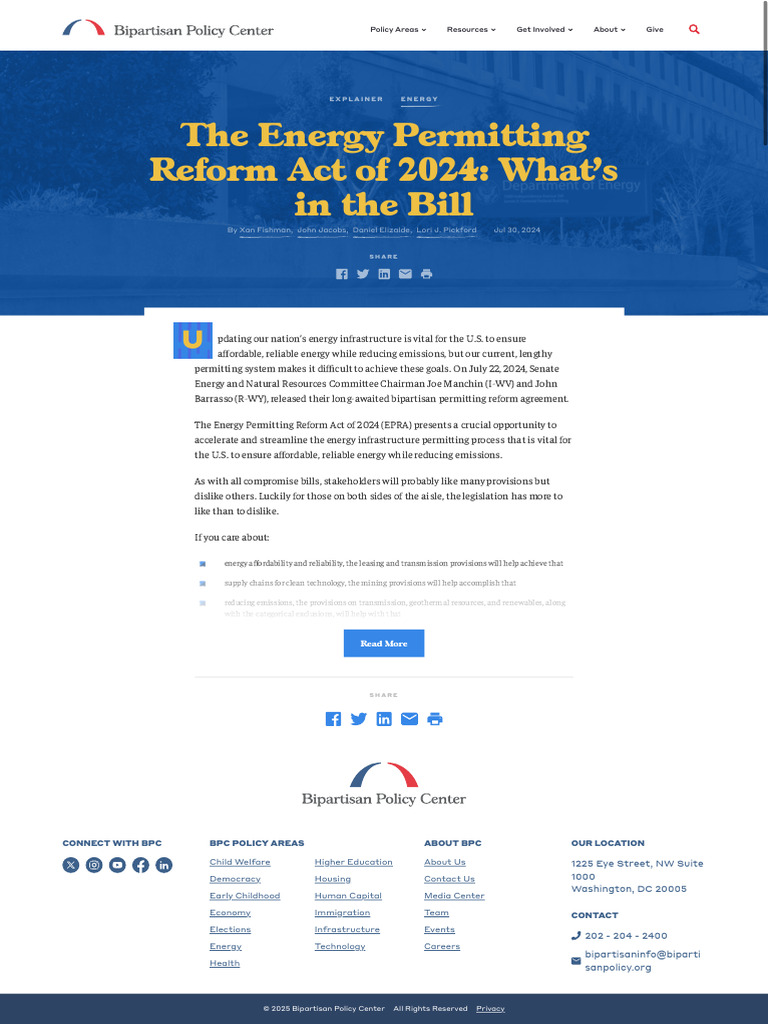 The Energy Permitting Reform Act of 2024 - What's in The Bill ...