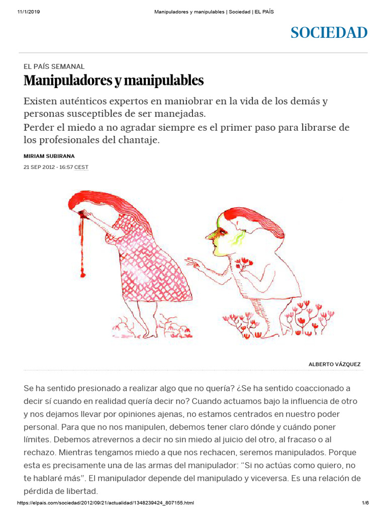 Manipuladores y Manipulables - Sociedad - EL PAÍS | PDF ...