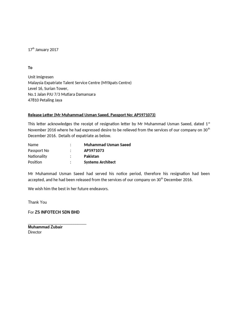 Release Letter | PDF