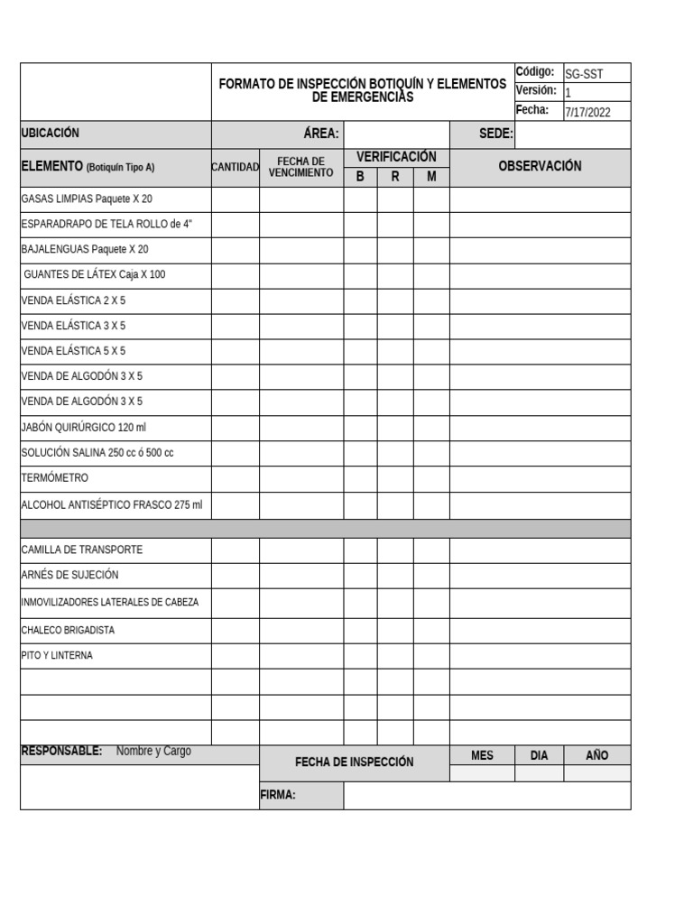 Formato Resgistro de Inspecciones (1) | PDF Formato Resgistro de Inspecciones (1) | PDF