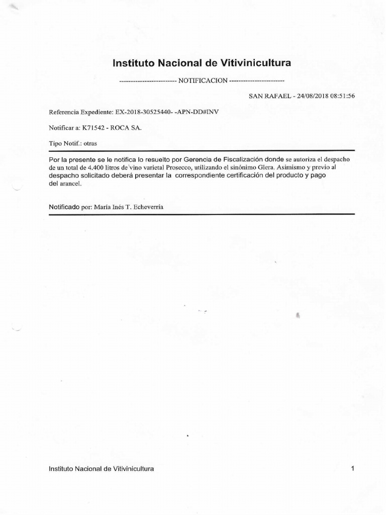 Autorizacion Glera - InV | PDF