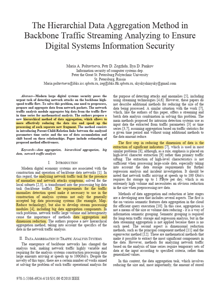 Network Traffic Data Aggregation | PDF | Time Series | Data