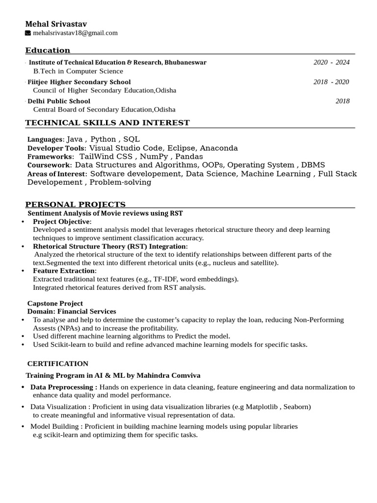 Meahhal - Resume (Copy) | PDF