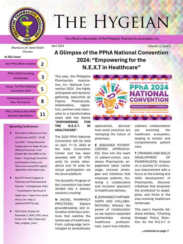 The Hygeian April 2024 | PDF | Pharmacist | Pharmacy