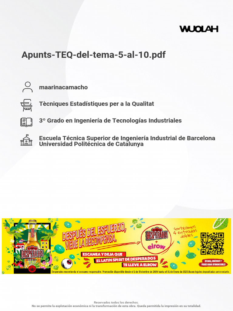 Wuolah Free Apunts TEQ Del Tema 5 Al 10 | PDF