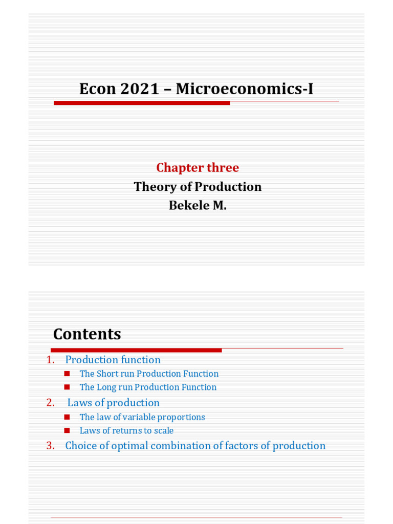 Econ 2021 Chapter Three | PDF | Production Function | Labour Economics