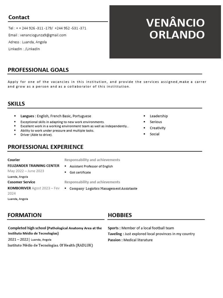 Canadian CV for Immigration Applications | PDF